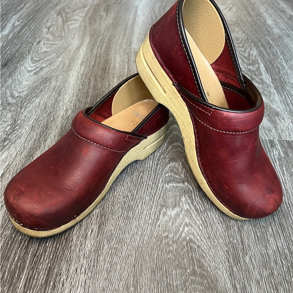 Dansko | Shoes | Dansko Womans Professional Saddle Full Grain Red ...
